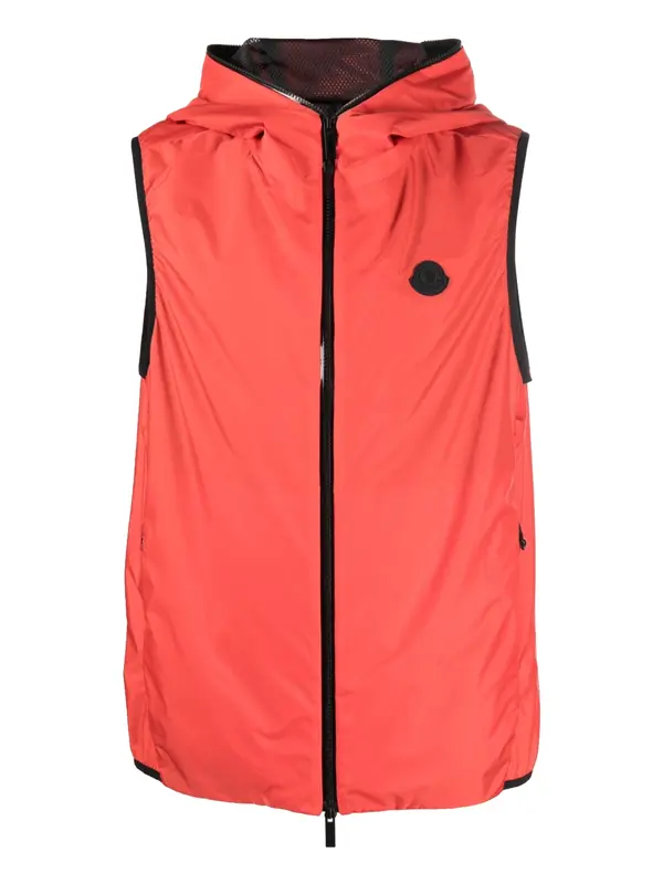 Moncler Pakito Hooded Gilet - Red