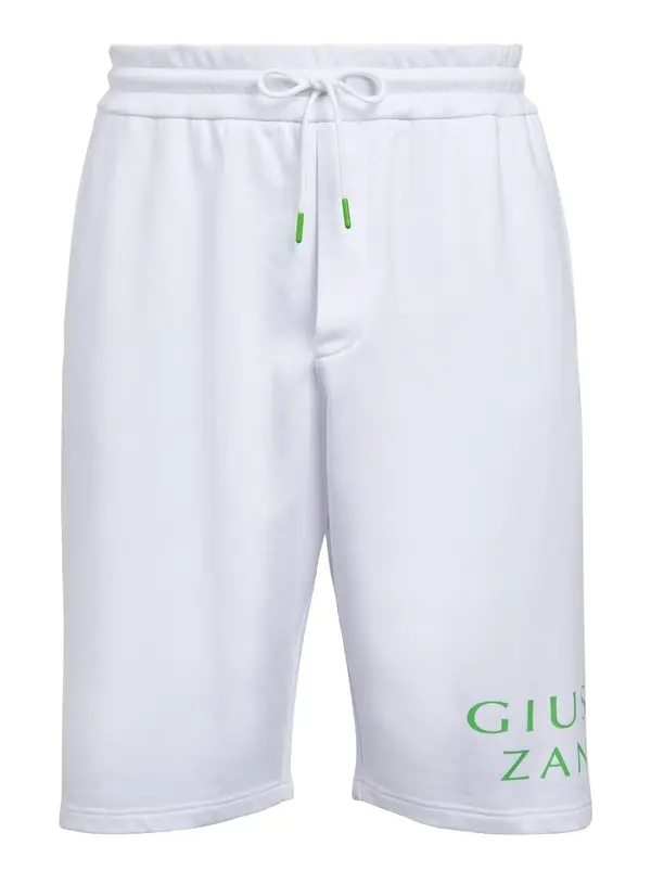 GIUSEPPE ZANOTTI Cotton Track Shorts - White