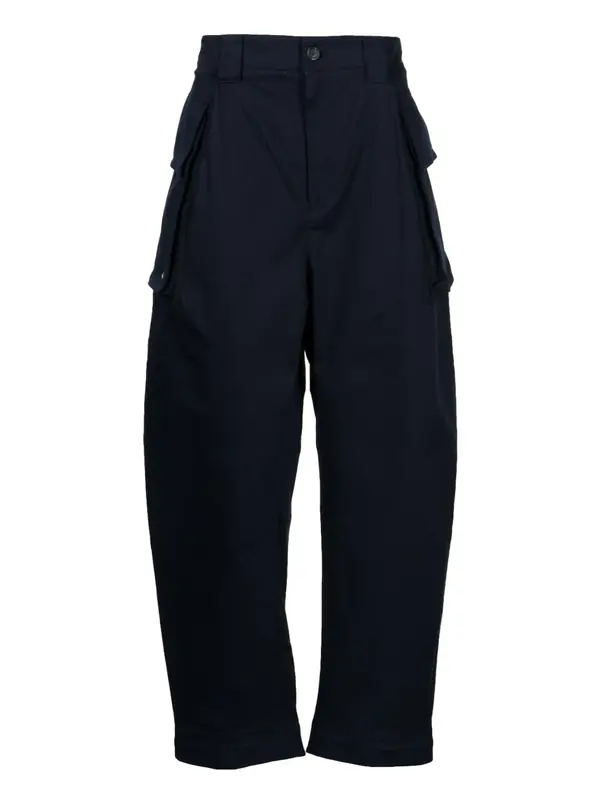 SONGZIO Cutting Curve Barrel Trousers - Blue