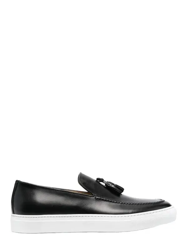SCAROSSO Amadeo Leather Sneakers - Black