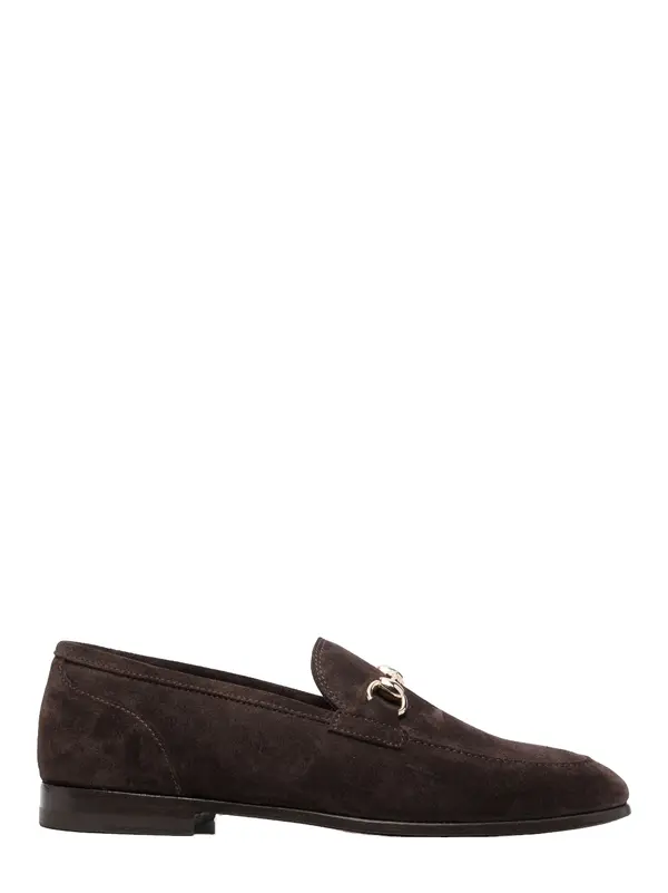 SCAROSSO Alessandra Suede Loafers - Brown