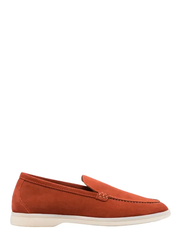 SCAROSSO Ludovica Suede Loafers - Orange