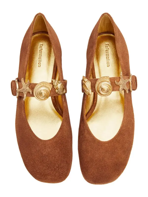 REFORMATION Bethany Ballet Flat - Brown