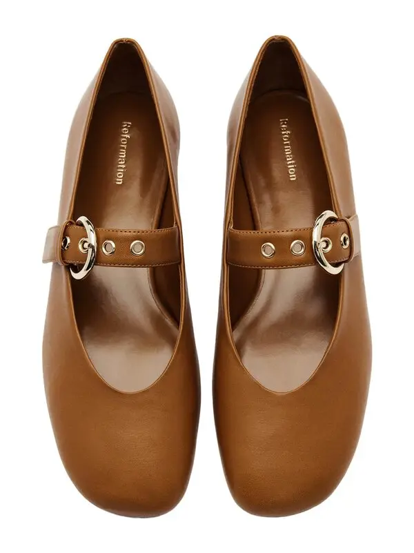 REFORMATION Bethany Ballet Flat - Brown