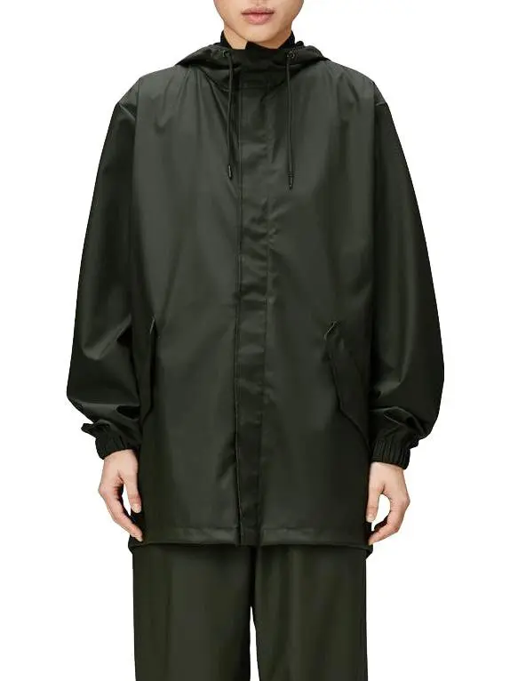Rains Fishtail Hooded Rain Jacket - Green