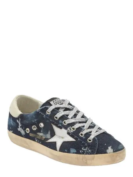 GOLDEN GOOSE Super-star Low Top Sneaker - Bleach Denim