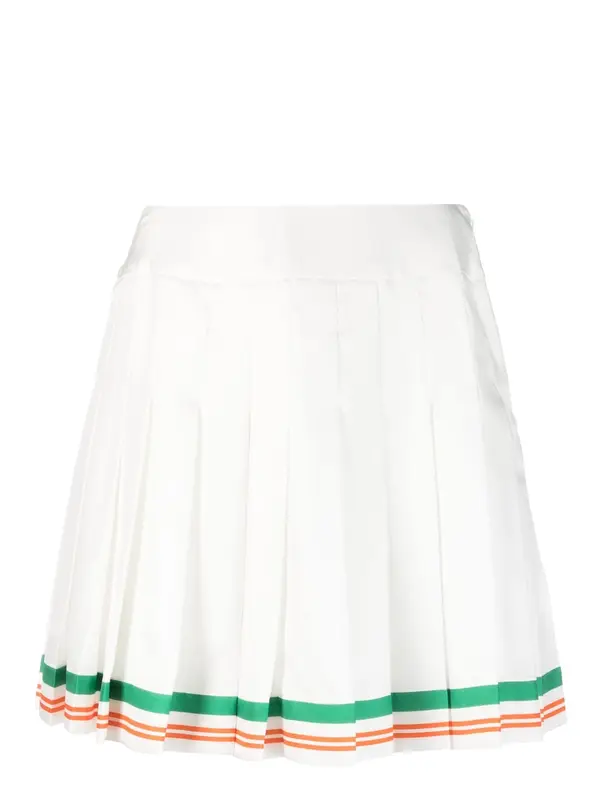 Casablanca High-waisted A-line Skirt - White