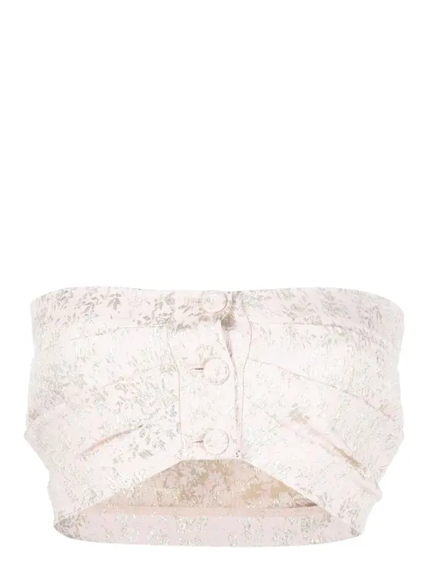 Philosophy Di Lorenzo Serafini Jacquard Bandeau Crop Top - Pink