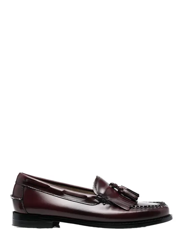 G.H.BASS G.h. Bass & Co. Weejuns Esther Kiltie Loafers - Red