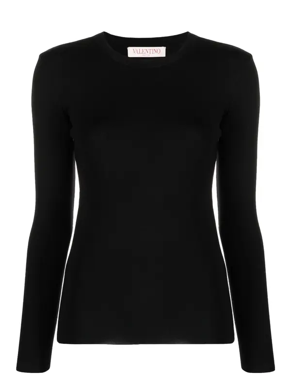 Valentino Garavani Open-back Knitted Top - Black