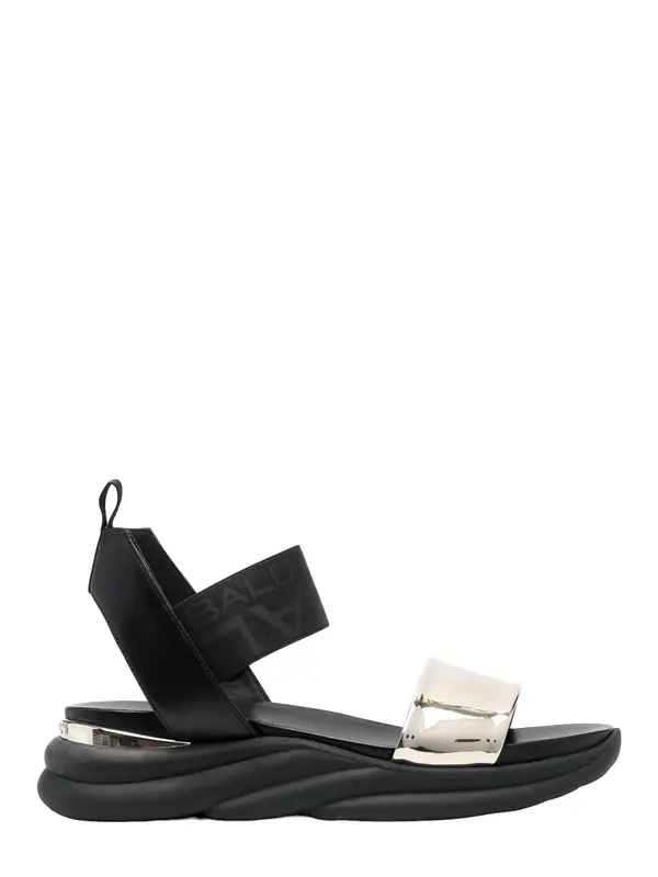 BALDININI Metallic-strap Detail Sandals - Black