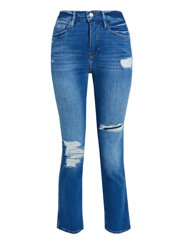 FRAME Le Sylvie Slender Slim-leg Jeans - Mid Denim