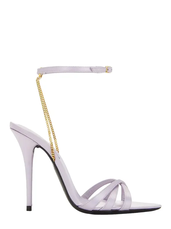 Saint Laurent Ankle Strap Sandal - Poly Grey