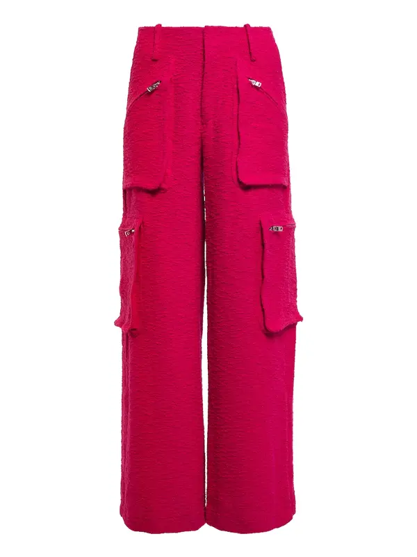 Amiri High-rise Wide-leg Cargo Pants - Pink