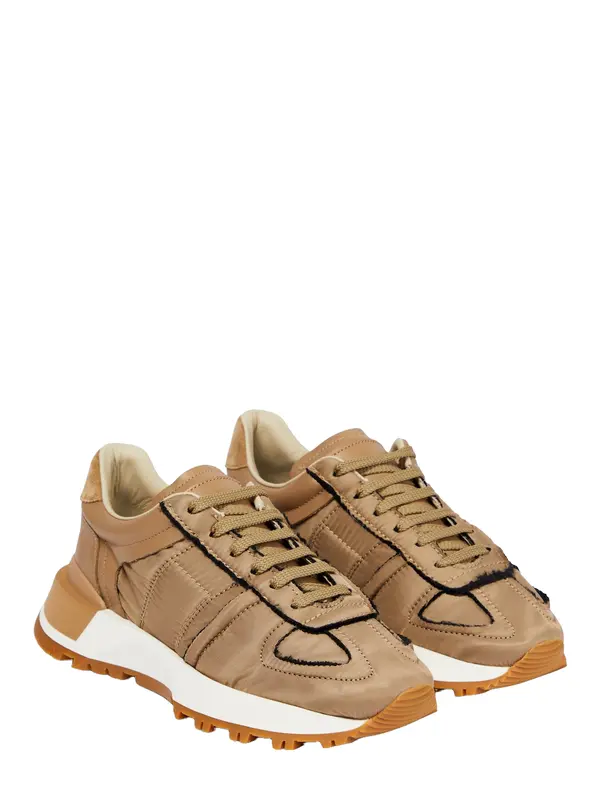 MAISON MARGIELA Nylon And Suede Sneakers - Beige