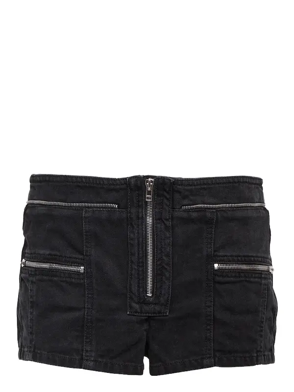 Isabel Marant Lary Low-rise Denim Shorts - Black