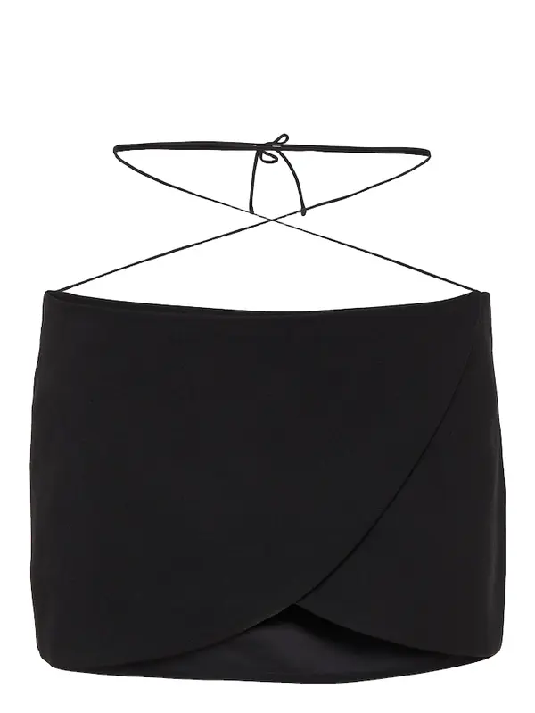 MONOT Mônot Wrap Miniskirt - Black