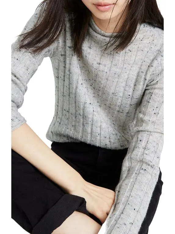 Madewell Coziest Yarn Turtleneck Sweater - Donegal Smoke