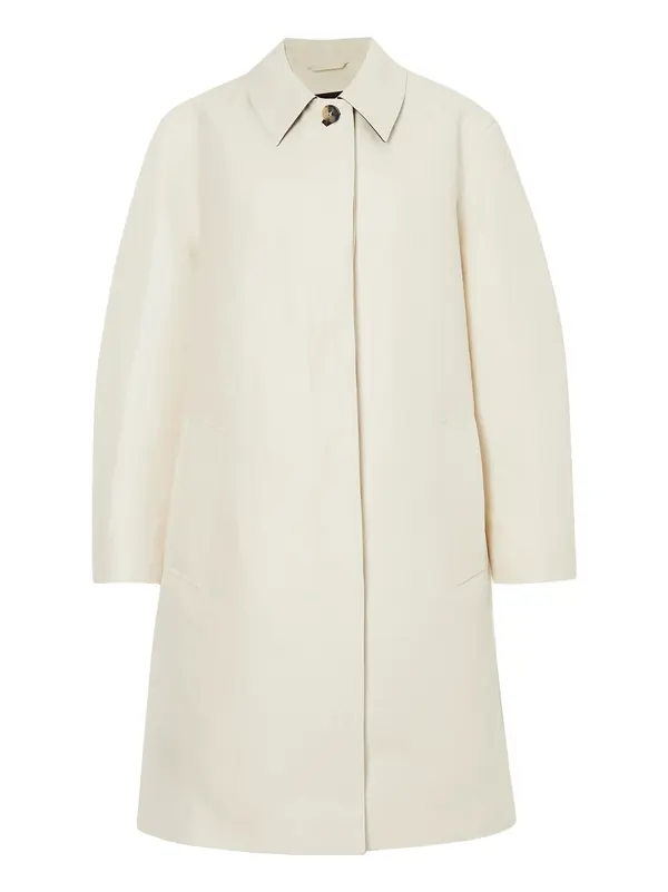 Loro Piana Cotton And Linen-blend Coat - White