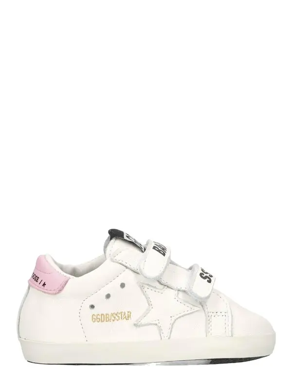 GOLDEN GOOSE Leather Baby School Sneakers - White
