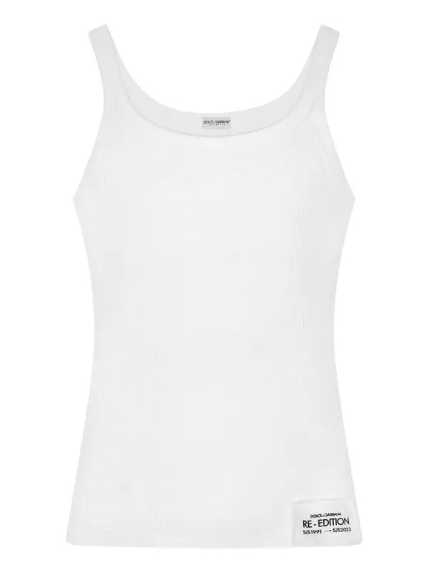Dolce & Gabbana Fine-rib Tank Top - White