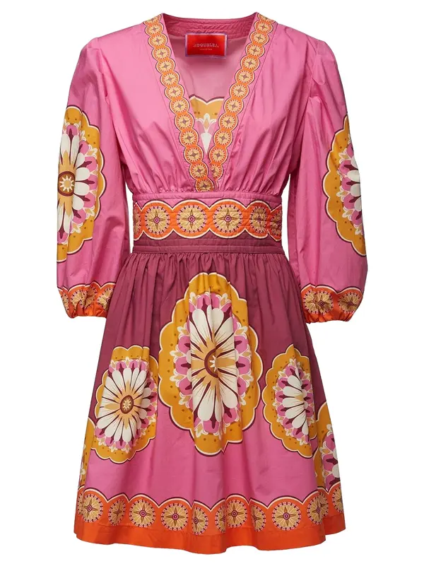 La DoubleJ Margherita V-neck Dress - Pink