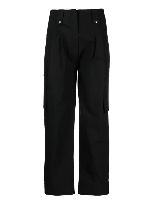 TWINSET Cropped Straight-leg Trousers - Black