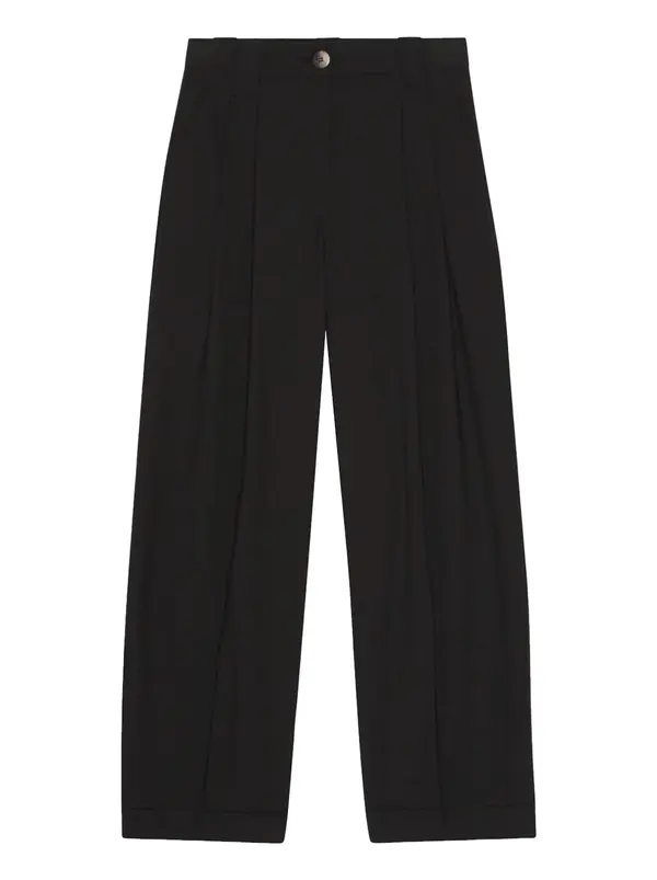 GANNI Wide-leg Tailored Trousers - Black