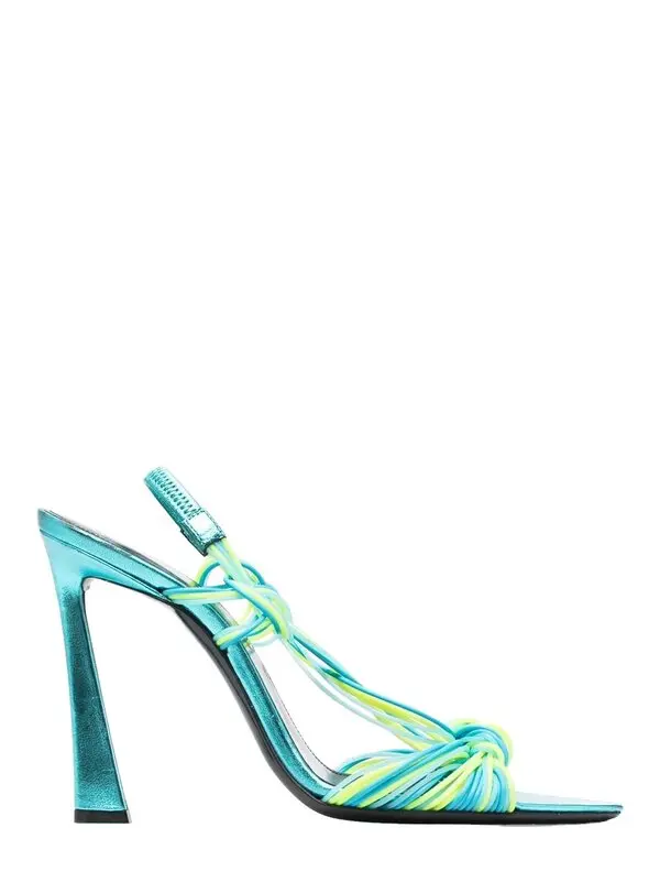 Saint Laurent 120mm Gippy Knot-detail Sandals - Blue