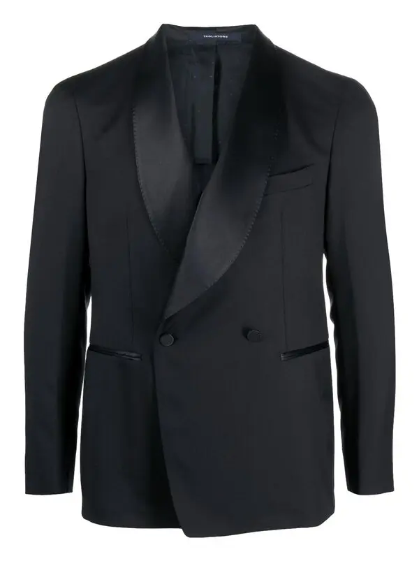 Tagliatore Virgin-wool Double-breasted Blazer - Blue