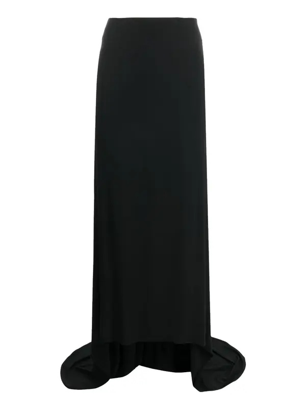Magda Butrym Asymmetric Draped Floor-length Skirt - Black