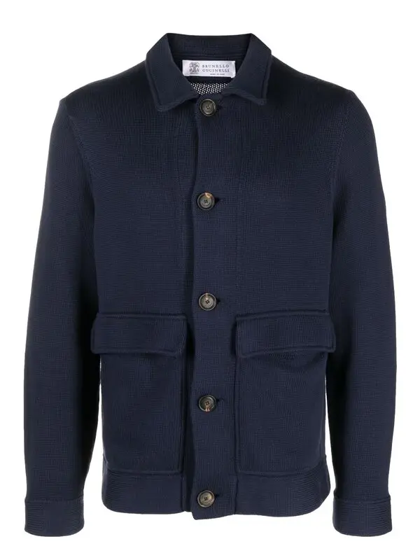 Brunello Cucinelli Button-up Cotton Cardigan - Blue