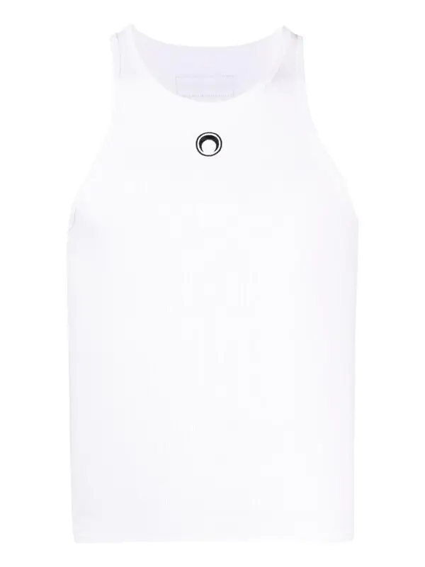 MARINE SERRE Crescent Moon Tank Top - White