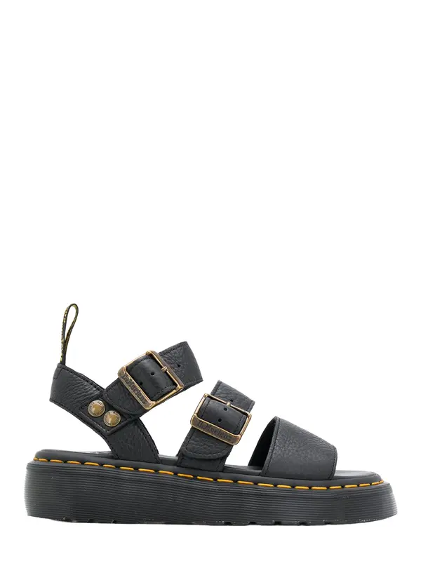 Dr. Martens Open Toe Buckled Sandals - Black