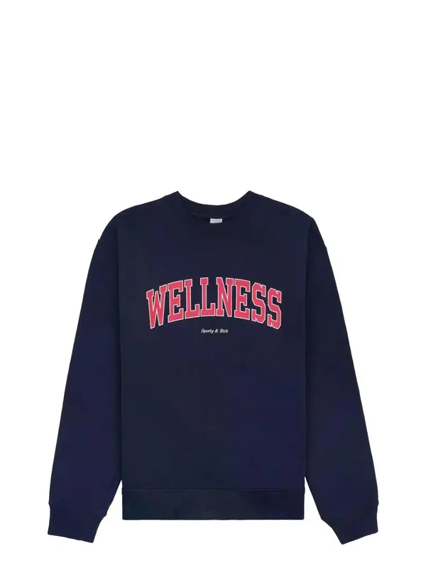 SPORTY & RICH Wellness Crew-neck Sweatshirt - Blue