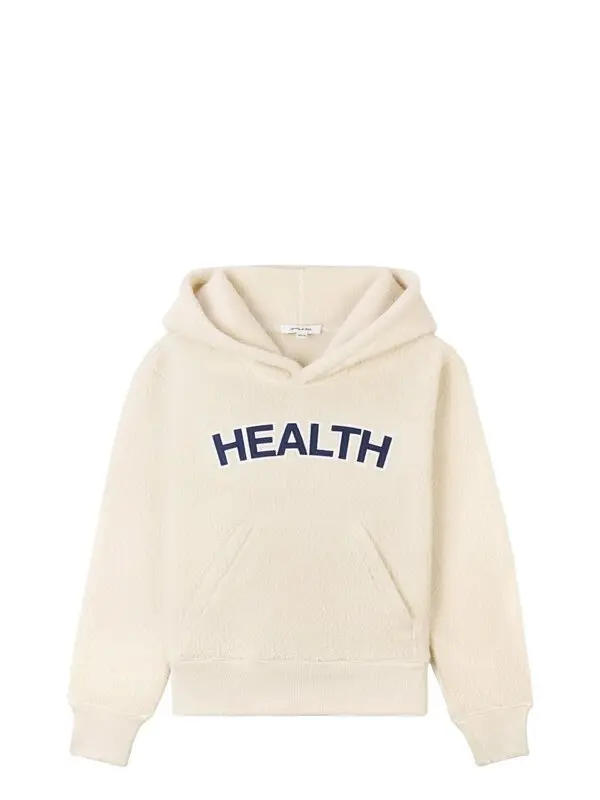 SPORTY & RICH Health Bouclé Cropped Hoodie - Neutrals