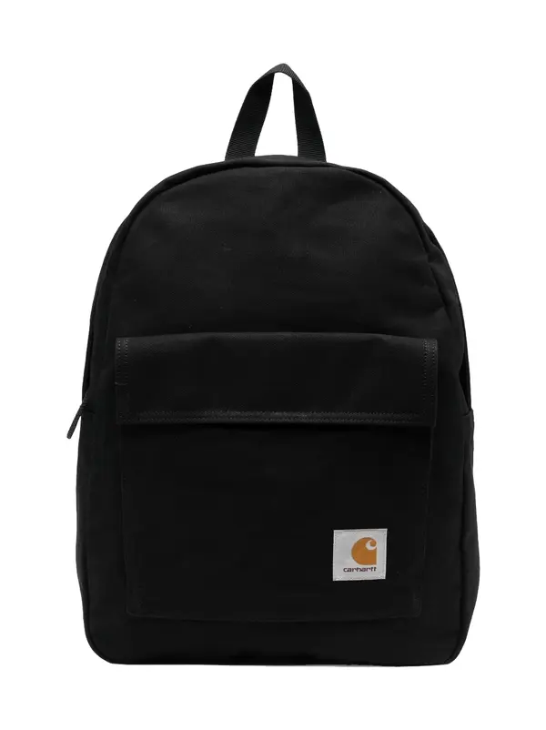 Carhartt Work In Progress Logo-patch Cotton Backpack - Black