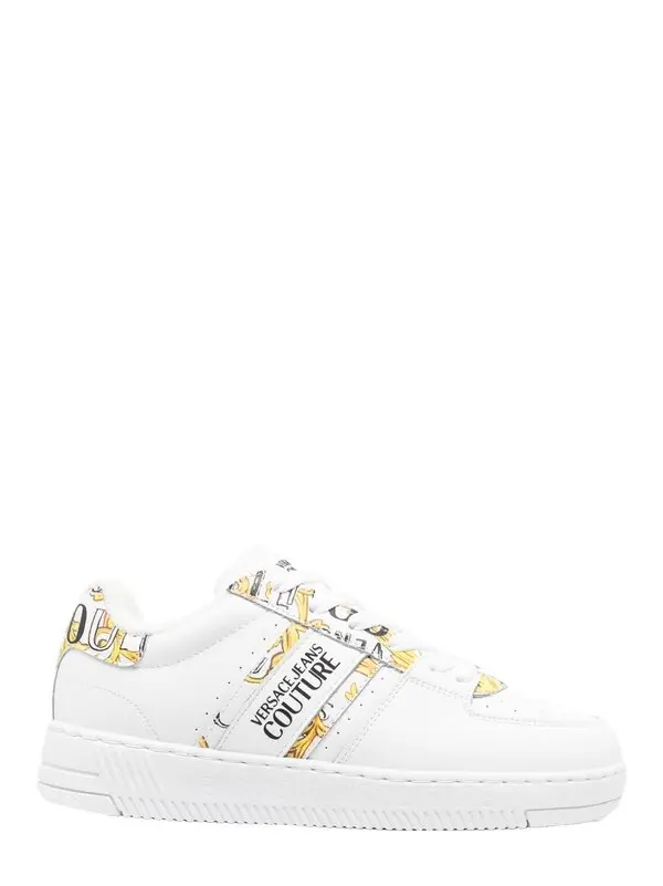 Versace Barocco-print Low-top Sneakers - White