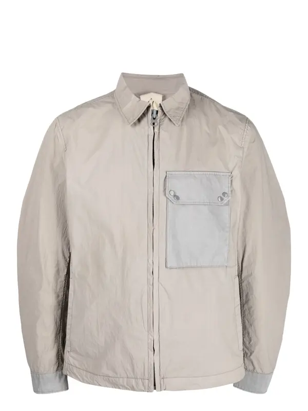TEN C Zip-up Shirt Jacket - Grey