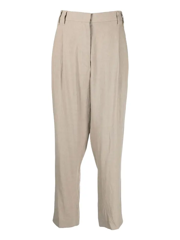 Brunello Cucinelli High-waisted Trousers - Brown