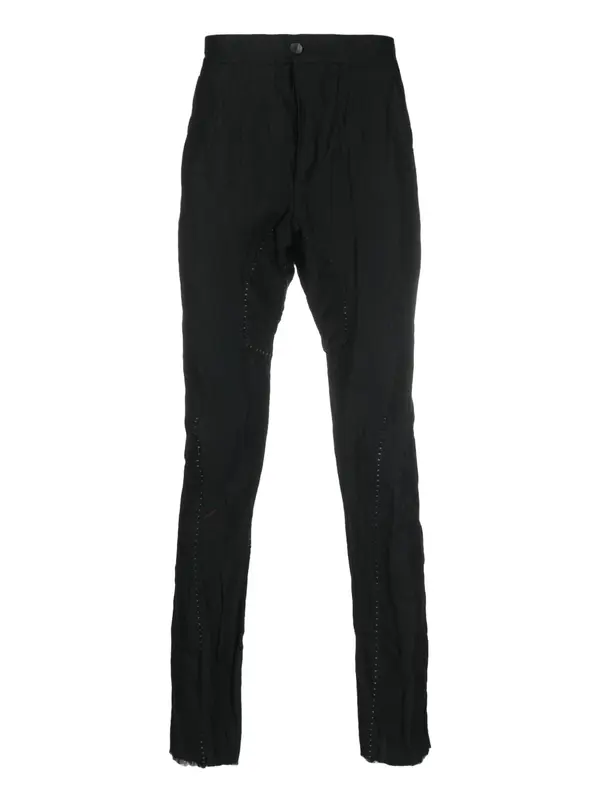 Masnada Cotton-blend Tapered Trousers - Black