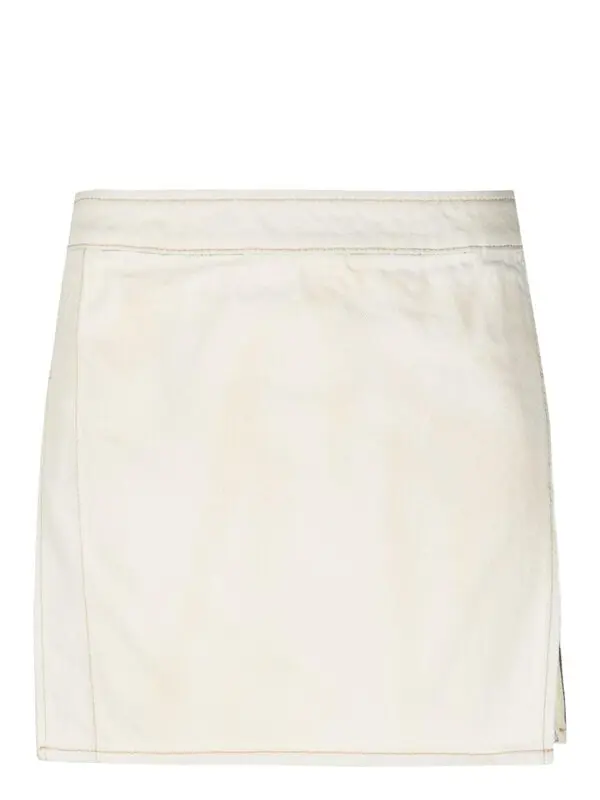 Palm Angels Bull Denim Miniskirt - Neutrals