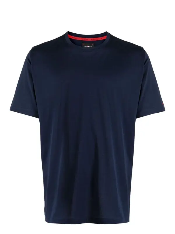 Kiton Logo-embroidered Short-sleeve T-shirt - Blue