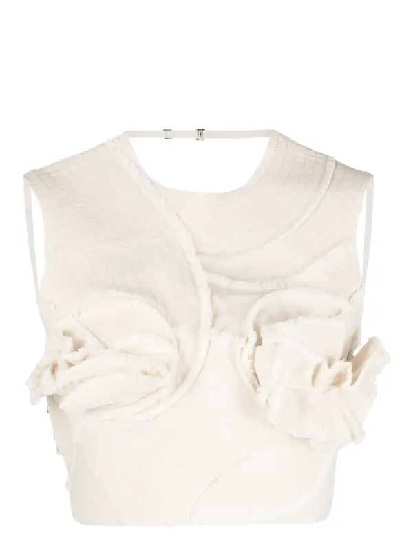 Jacquemus Le Haut Artichaut Crop Top - Neutrals
