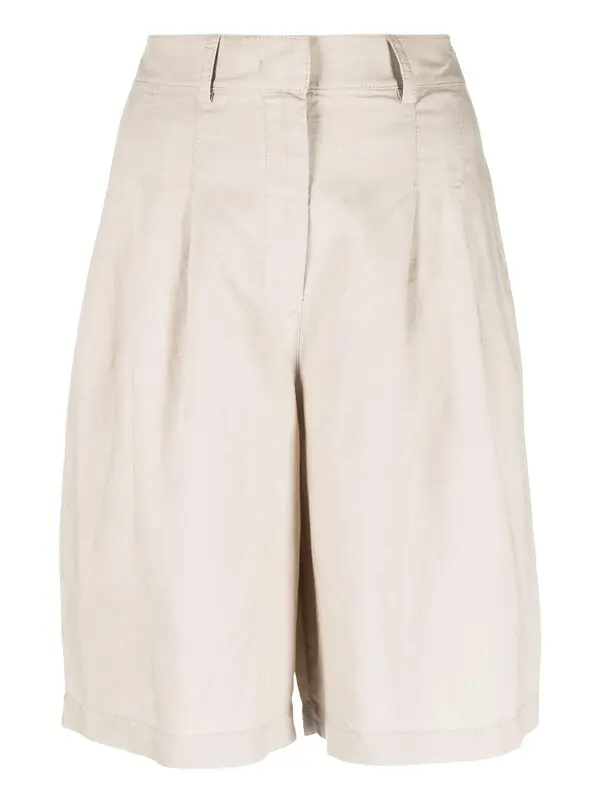 Emporio Armani Tailored Pleat-detail Shorts - Neutrals