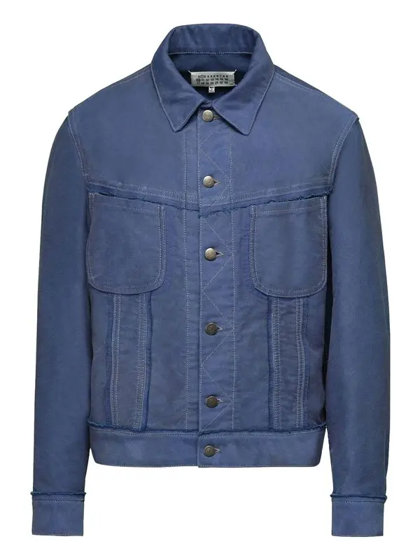 MAISON MARGIELA Cotton Denim Jacket - Blue