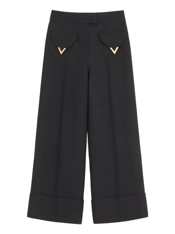 Valentino Garavani Crepe Couture Trousers - Black