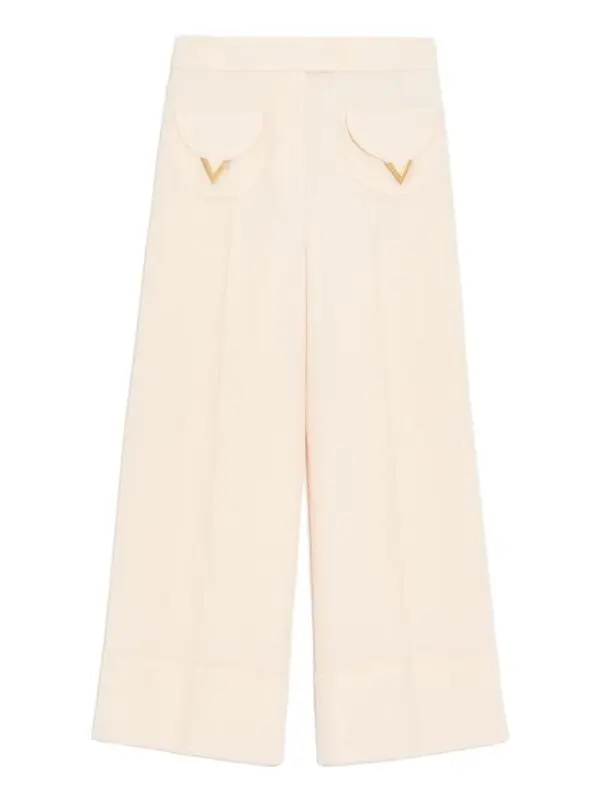 Valentino Garavani Crepe Couture Trousers - Vanilla