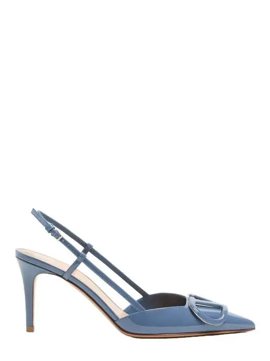 VALENTINO GARAVANI WITH UNDERCOVER Garavani Vlogo Signature Slingback Pumps - Azure
