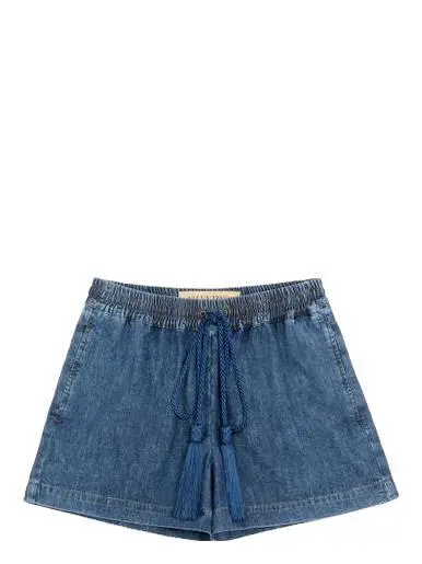 Valentino Garavani Chambray Shorts - Blue